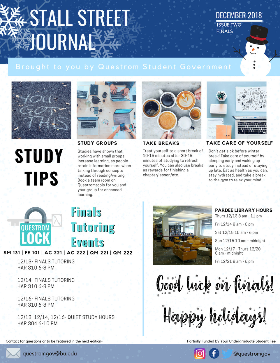 Stall Street Journal - Questrom Student Government