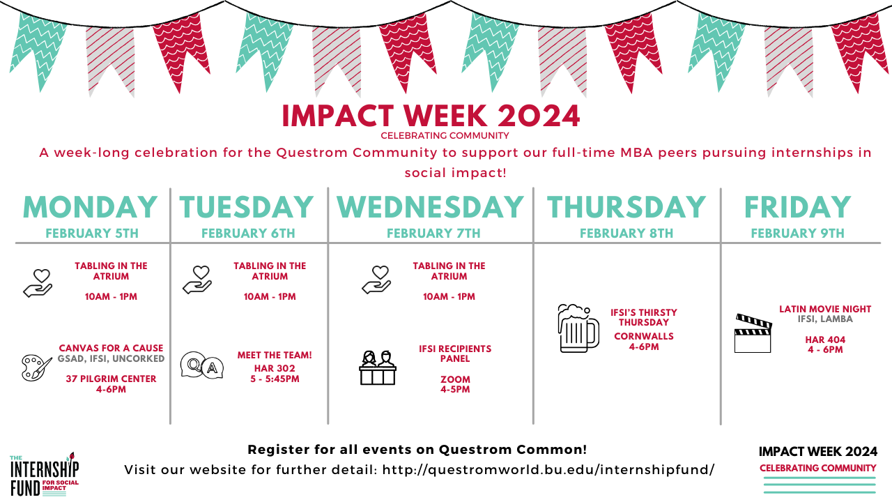 Impact Week - Questrom Internship Fund